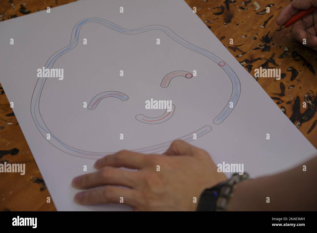 Jive Lau Ho-fai teaches a neon bending workshop to writer Sarah Vega at ...