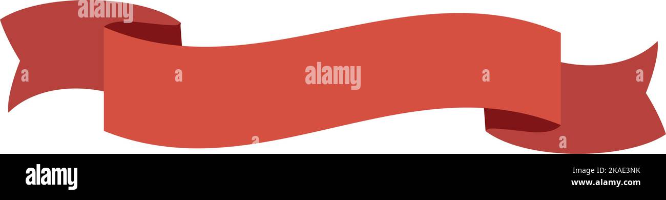 Red ribbon label. Blank decorative banner element Stock Vector Image ...