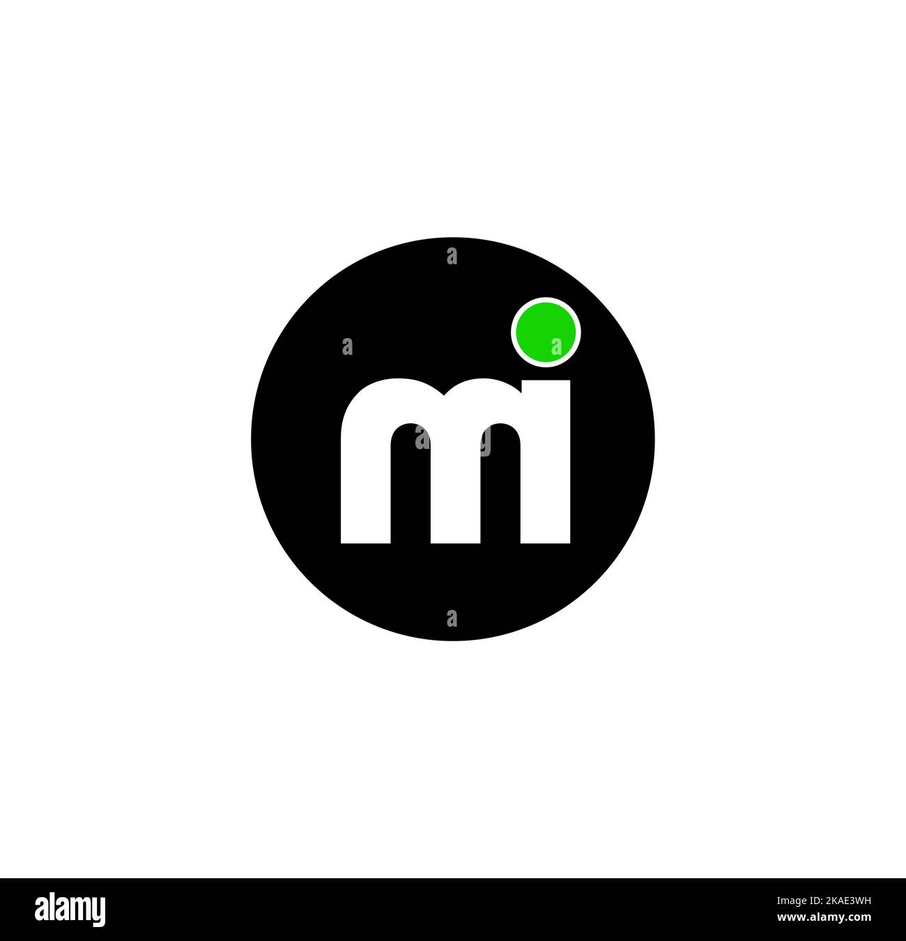 A vector design of mi monogram icon on white background Stock Vector ...