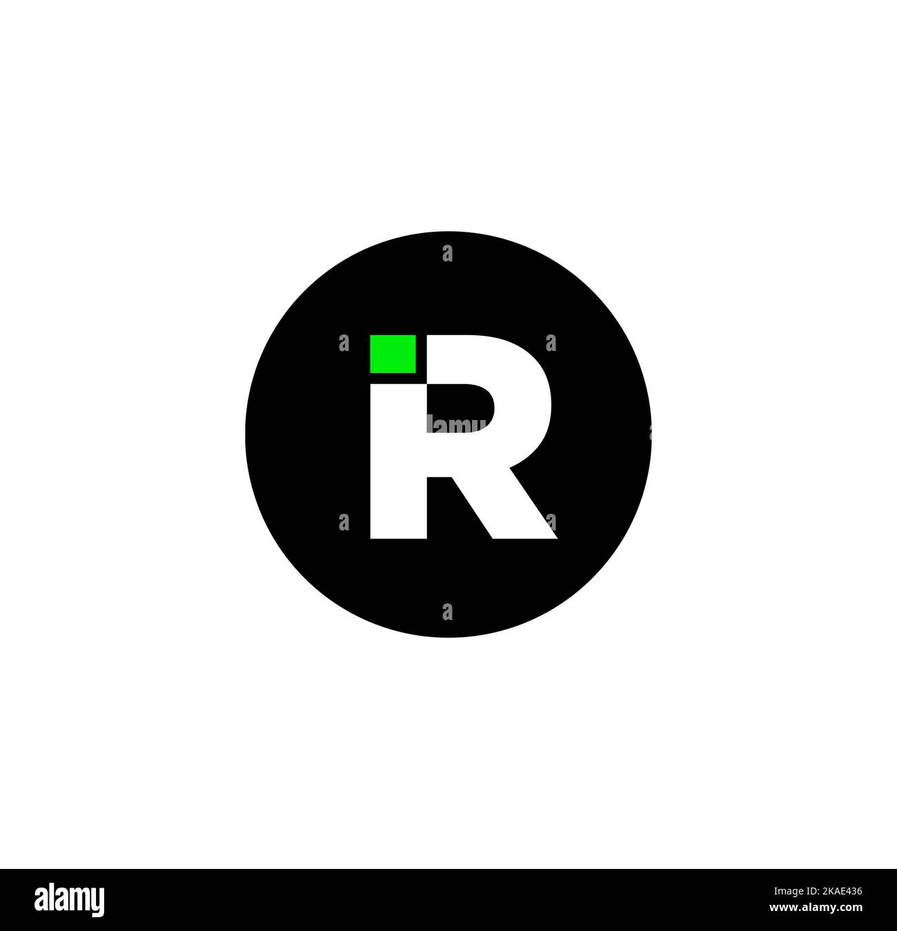 A vector design of IR monogram icon on white background Stock Vector ...