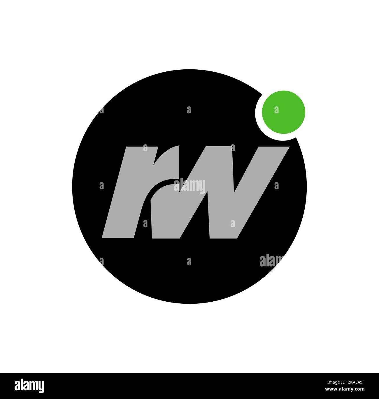 A vector illustration of a "rw" company brand logo Stock Vector Image ...