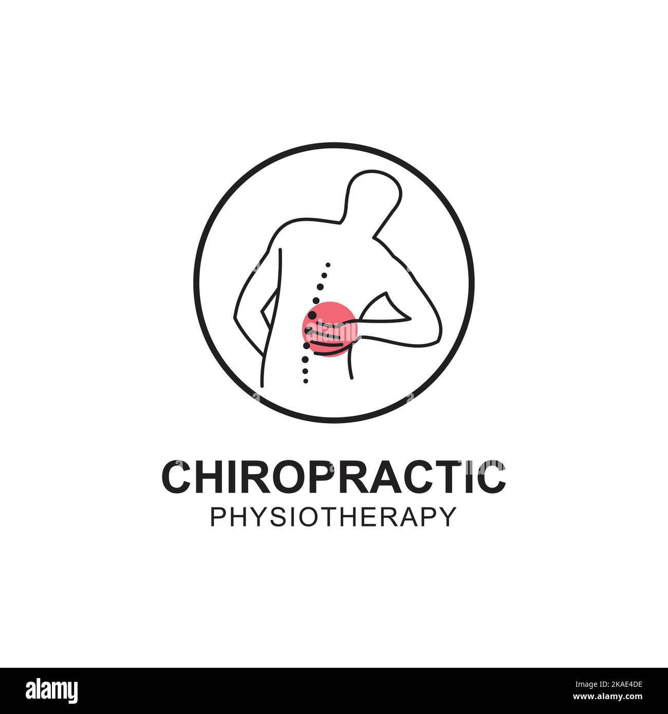 A vector illustration of a chiropractic physiotherapy logo isolated on ...