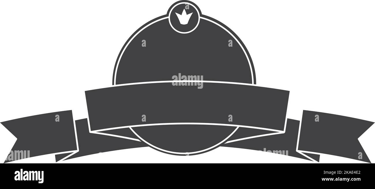 Premium badge template. Black emblem. Empty label Stock Vector Image ...