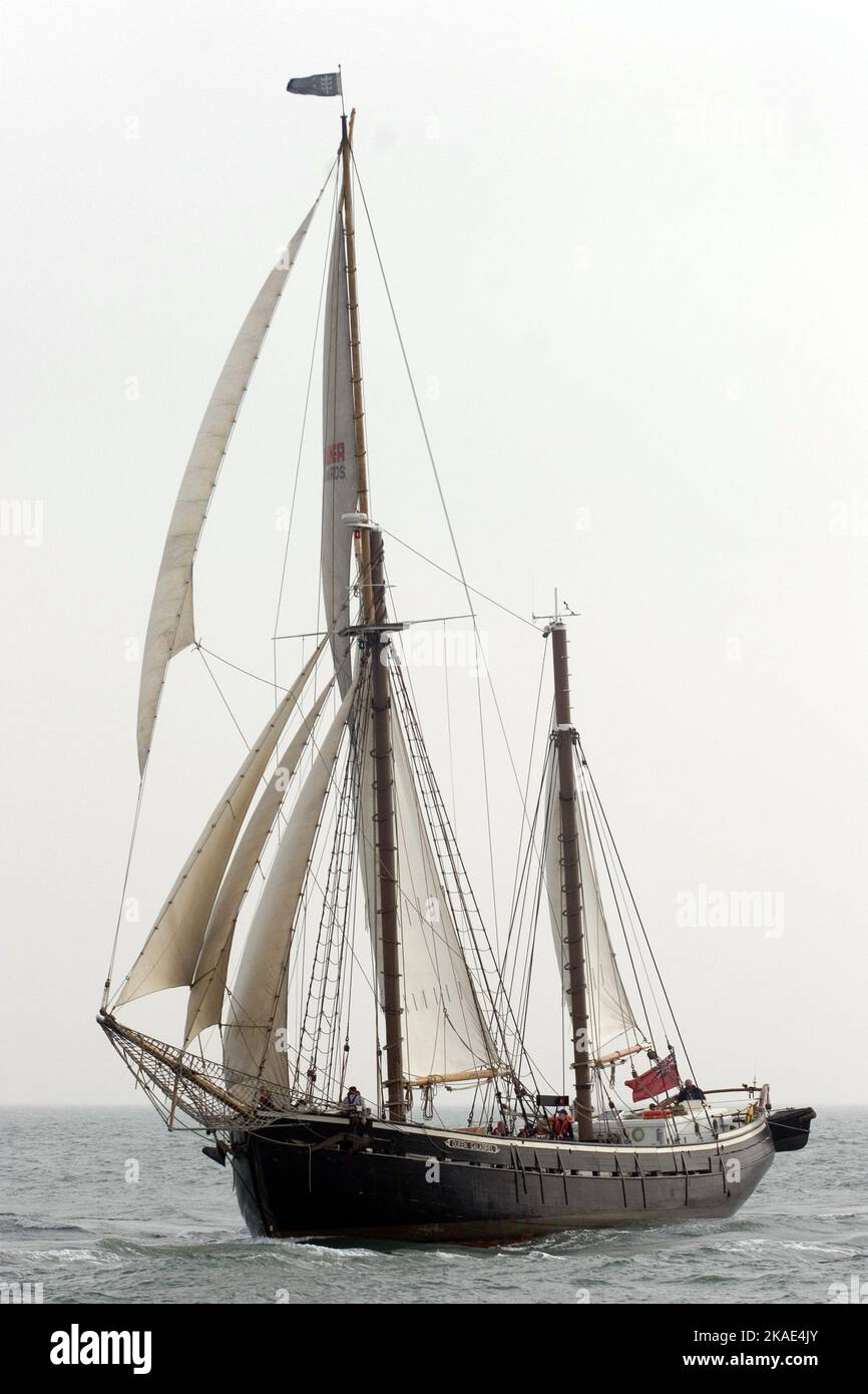 British sail training ketch Queen Galadriel Stock Photo - Alamy