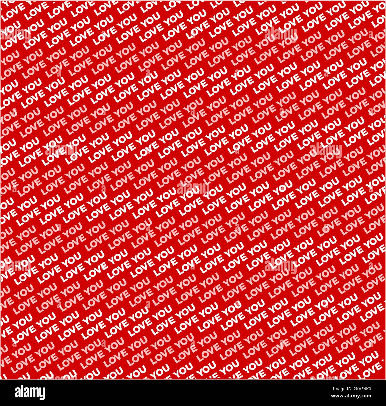 A vertical red background with white text love you. Scalable Vector ...