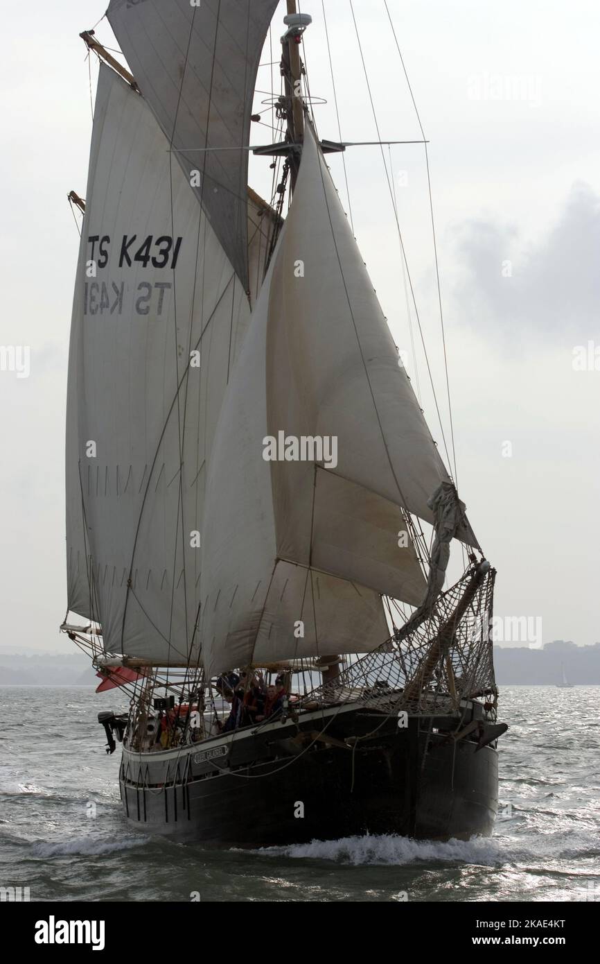 British sail training ketch Queen Galadriel Stock Photo - Alamy