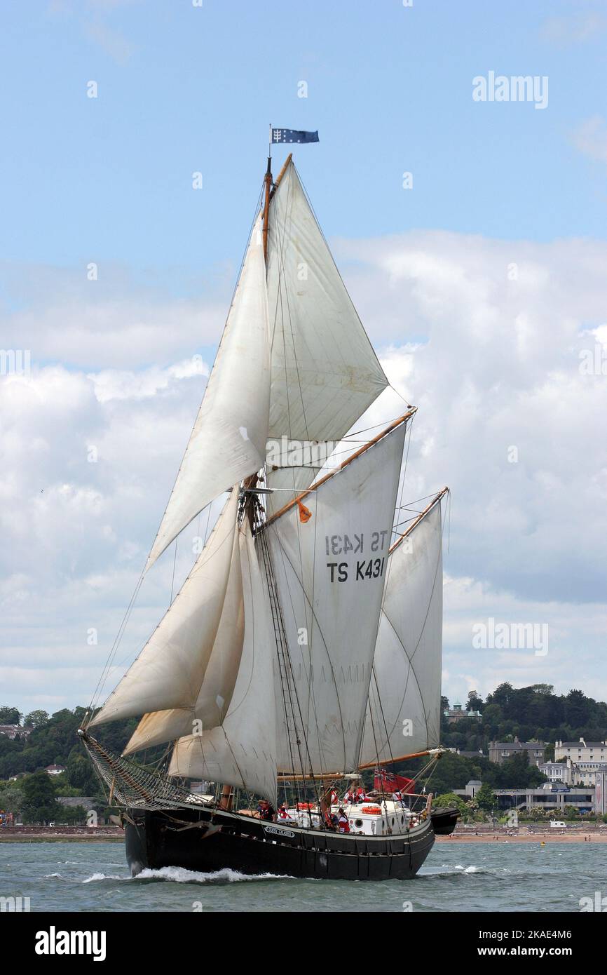 British sail training ketch Queen Galadriel Stock Photo - Alamy