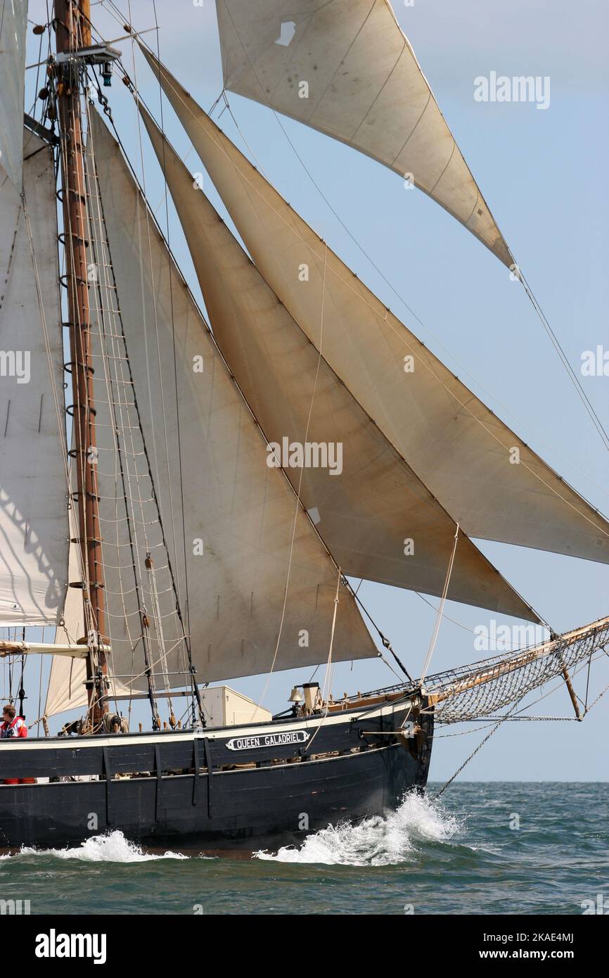 British sail training ketch Queen Galadriel Stock Photo - Alamy