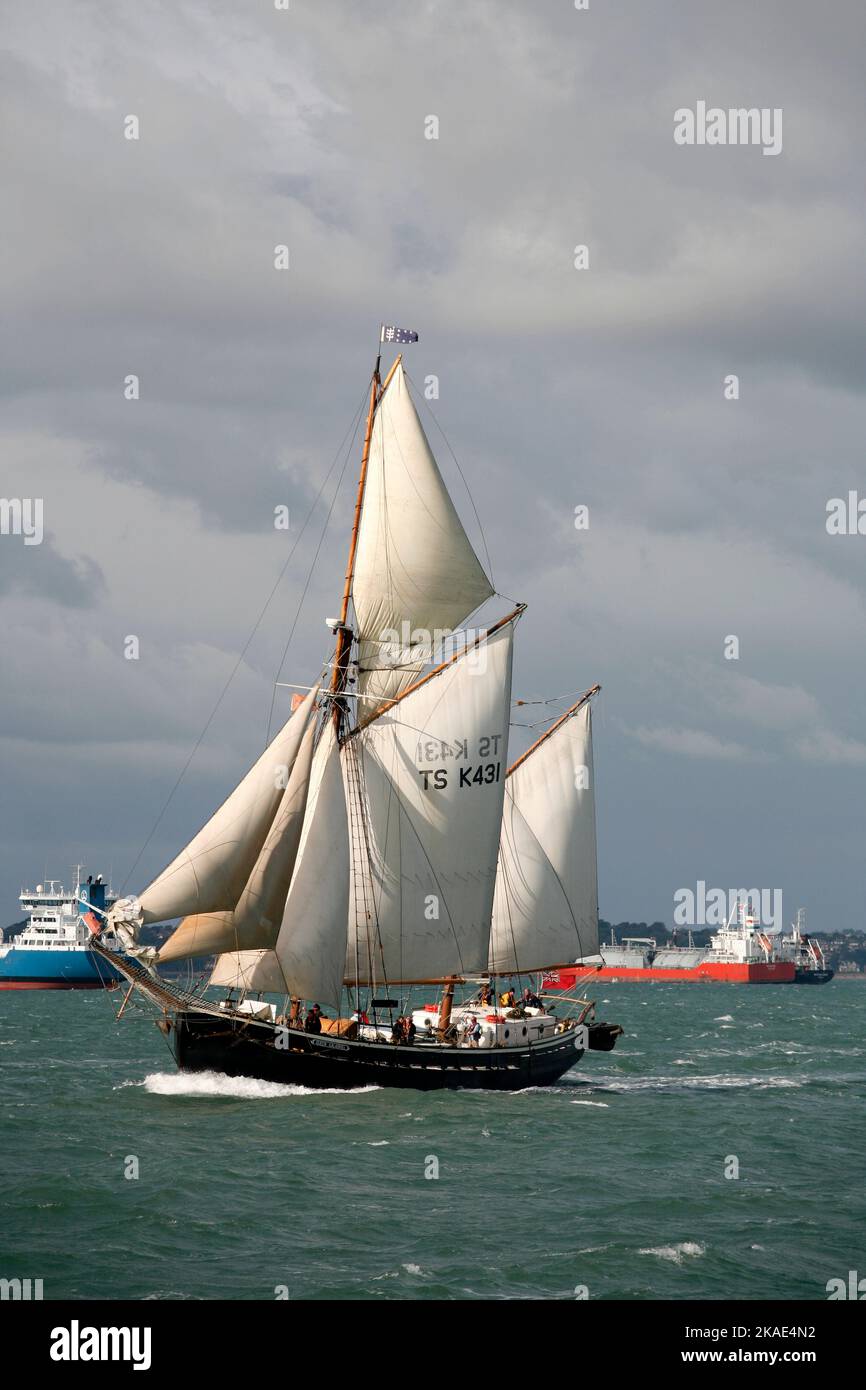 British sail training ketch Queen Galadriel Stock Photo - Alamy