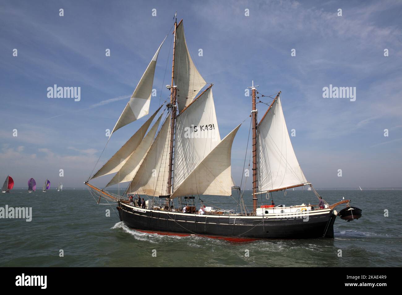 British sail training ketch Queen Galadriel Stock Photo - Alamy