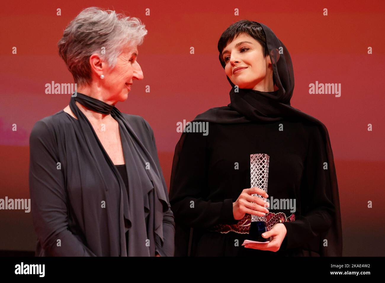 November 2, 2022, Tokyo, Japan: Mahsa Hejazi (L) cast of the film World ...