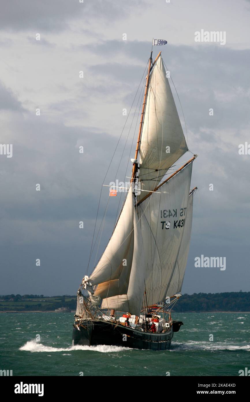 British sail training ketch Queen Galadriel Stock Photo - Alamy
