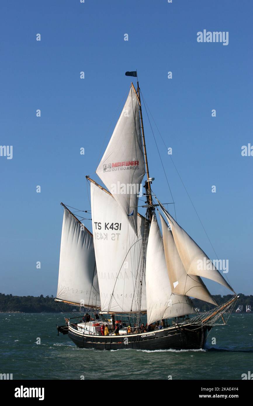 British sail training ketch Queen Galadriel Stock Photo - Alamy