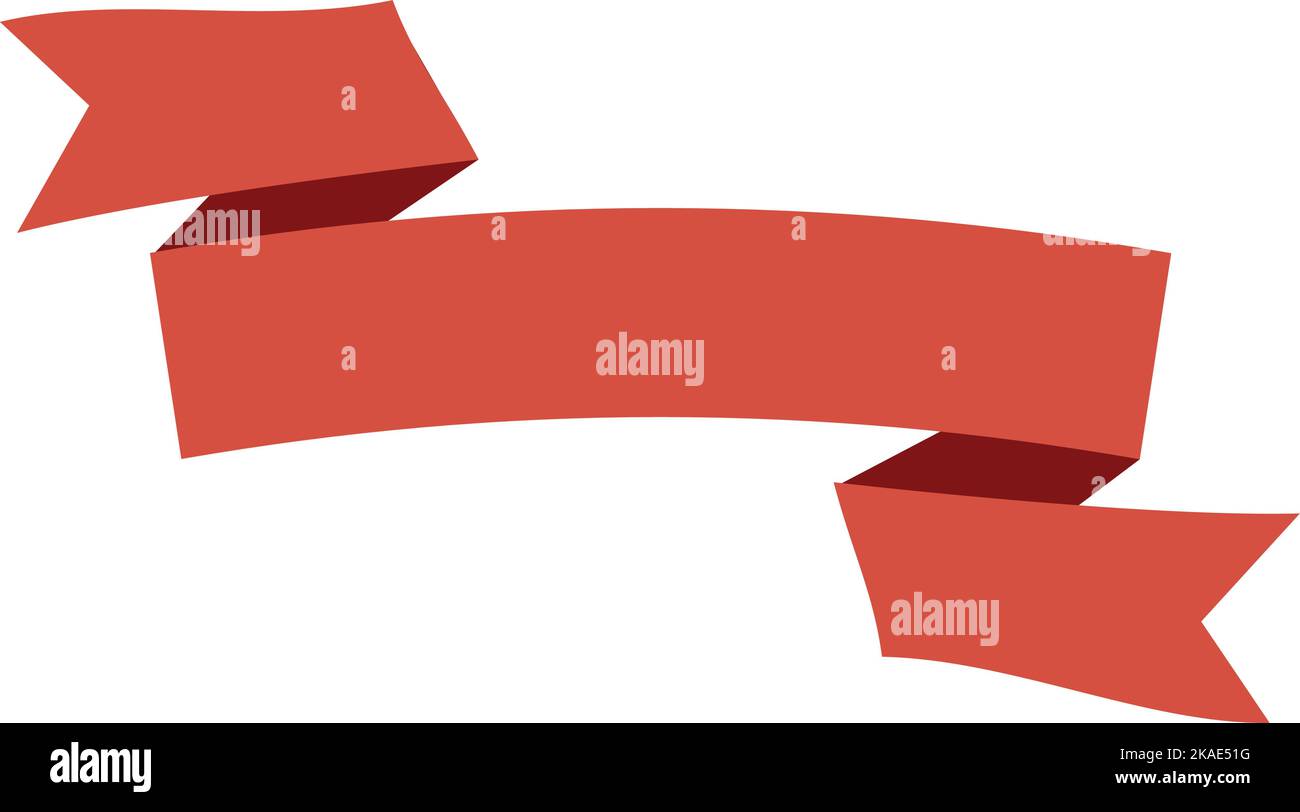 Red label template. Blank decorative ribbon banner Stock Vector Image ...