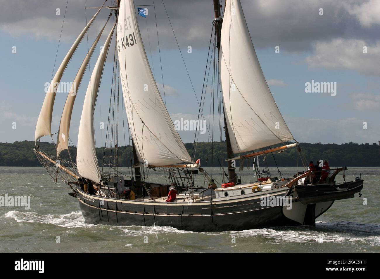British sail training ketch Queen Galadriel Stock Photo - Alamy