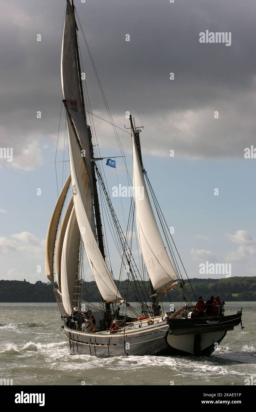 British sail training ketch Queen Galadriel Stock Photo - Alamy