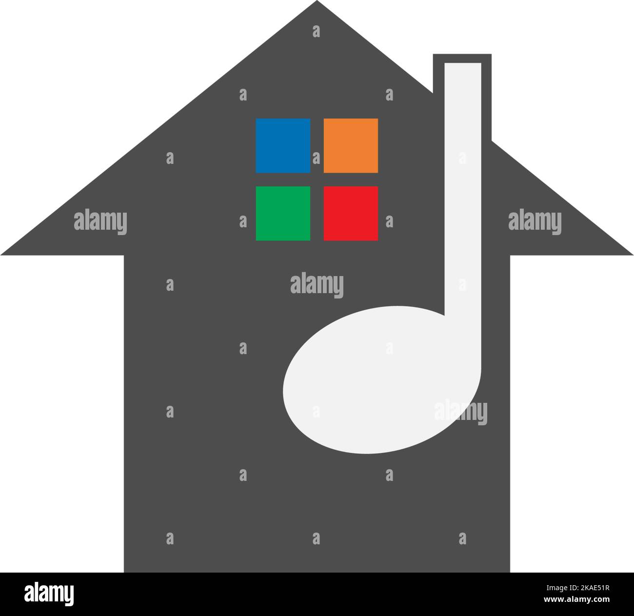 A vector illustration of a music house logo Stock Vector Image & Art ...