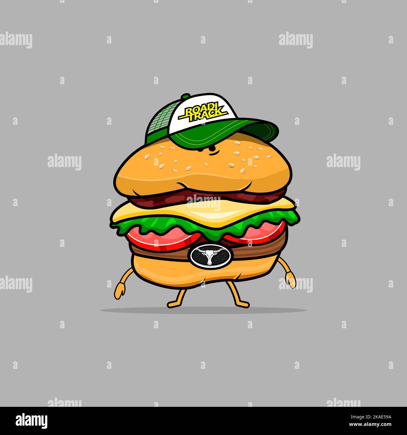 A vector illustration of a cartoon hamburger Stock Vector Image & Art ...