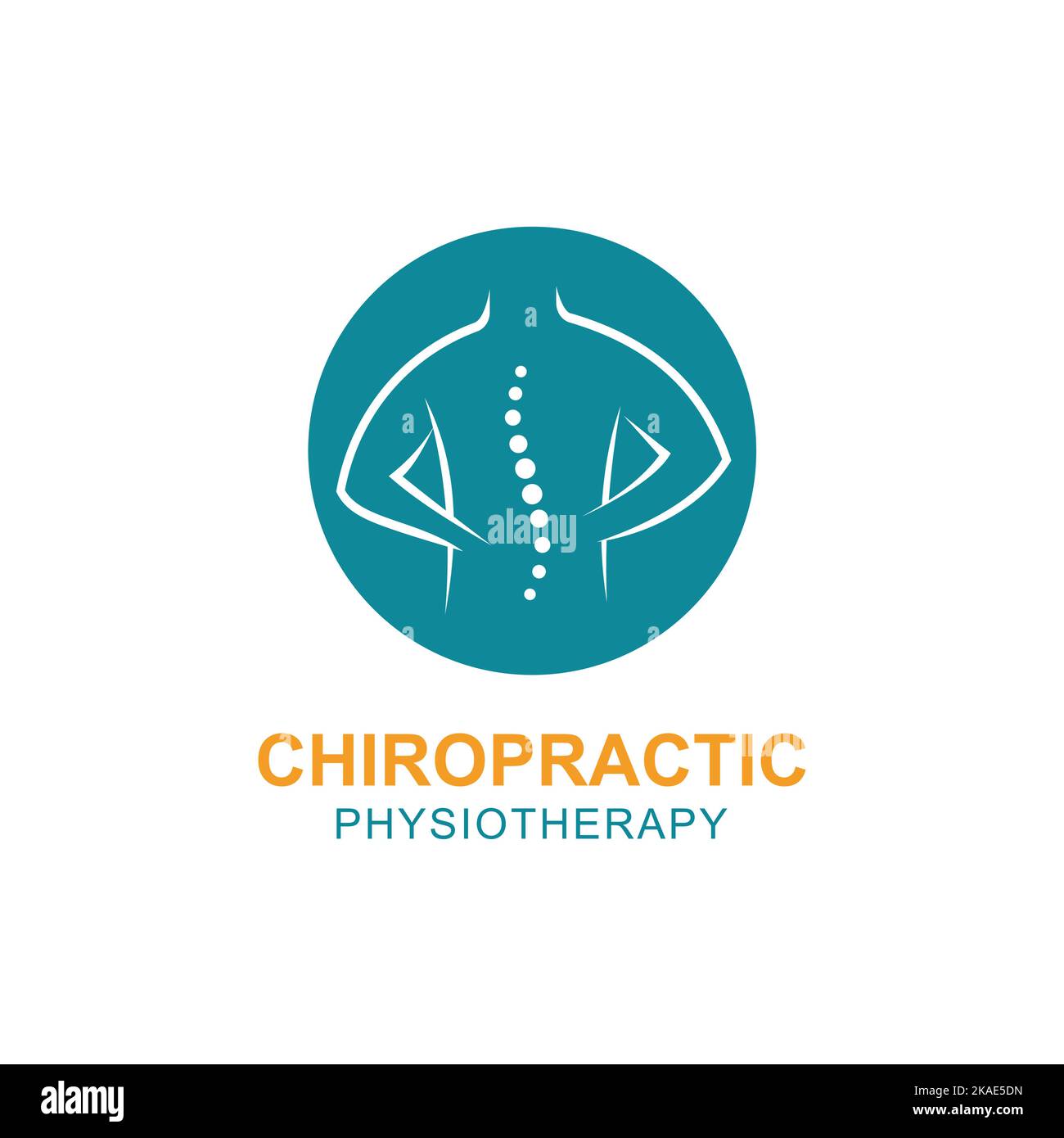 A vector illustration of a chiropractic physiotherapy logo isolated on ...