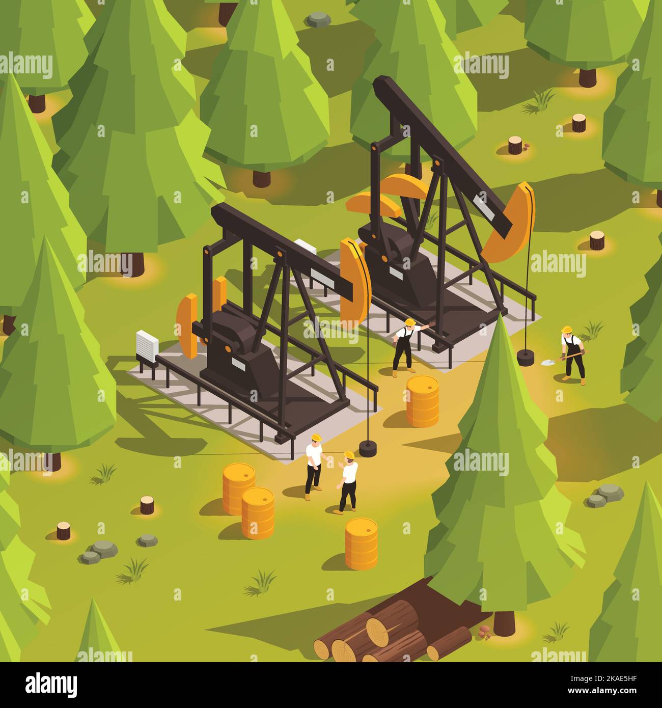 Well driller Stock Vector Images - Alamy