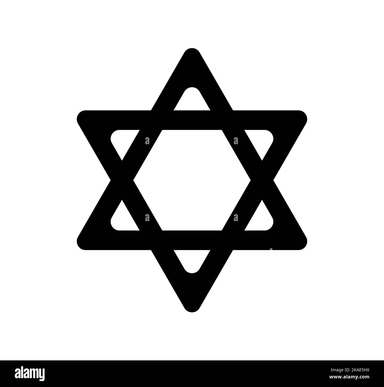 Judaism vector icon. Judaism religion symbol logo. black and white ...