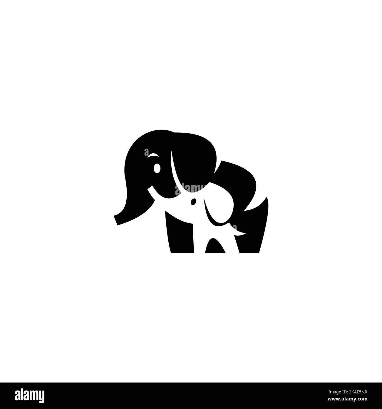 elephant logo negative space design Stock Vector Image & Art - Alamy