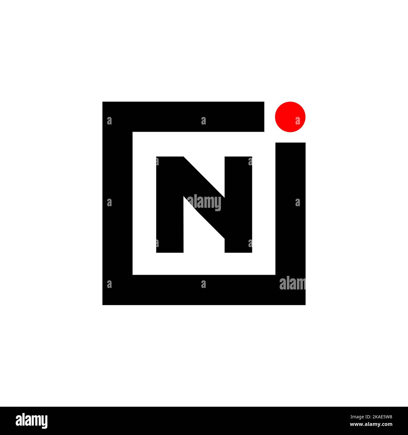 A vector design of N letter monogram icon on white background Stock ...