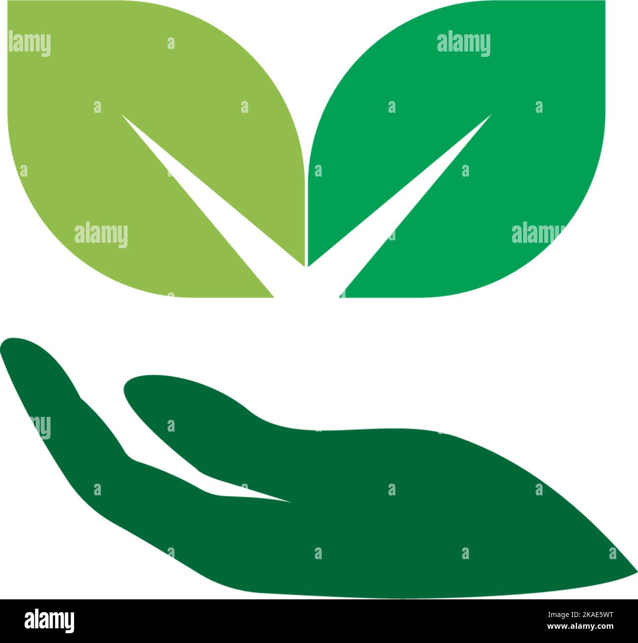 A vector illustration of environmental care represented by human hand ...