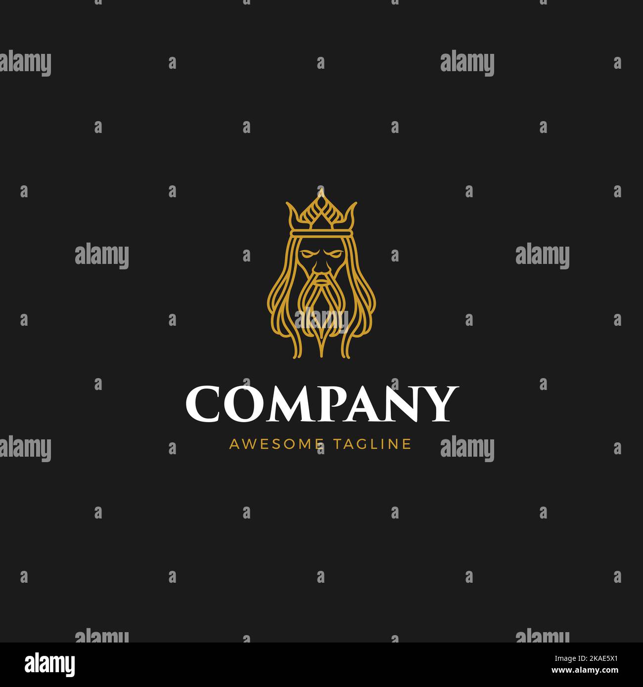 A vector illustration of a monoline style animal logo sample for your ...