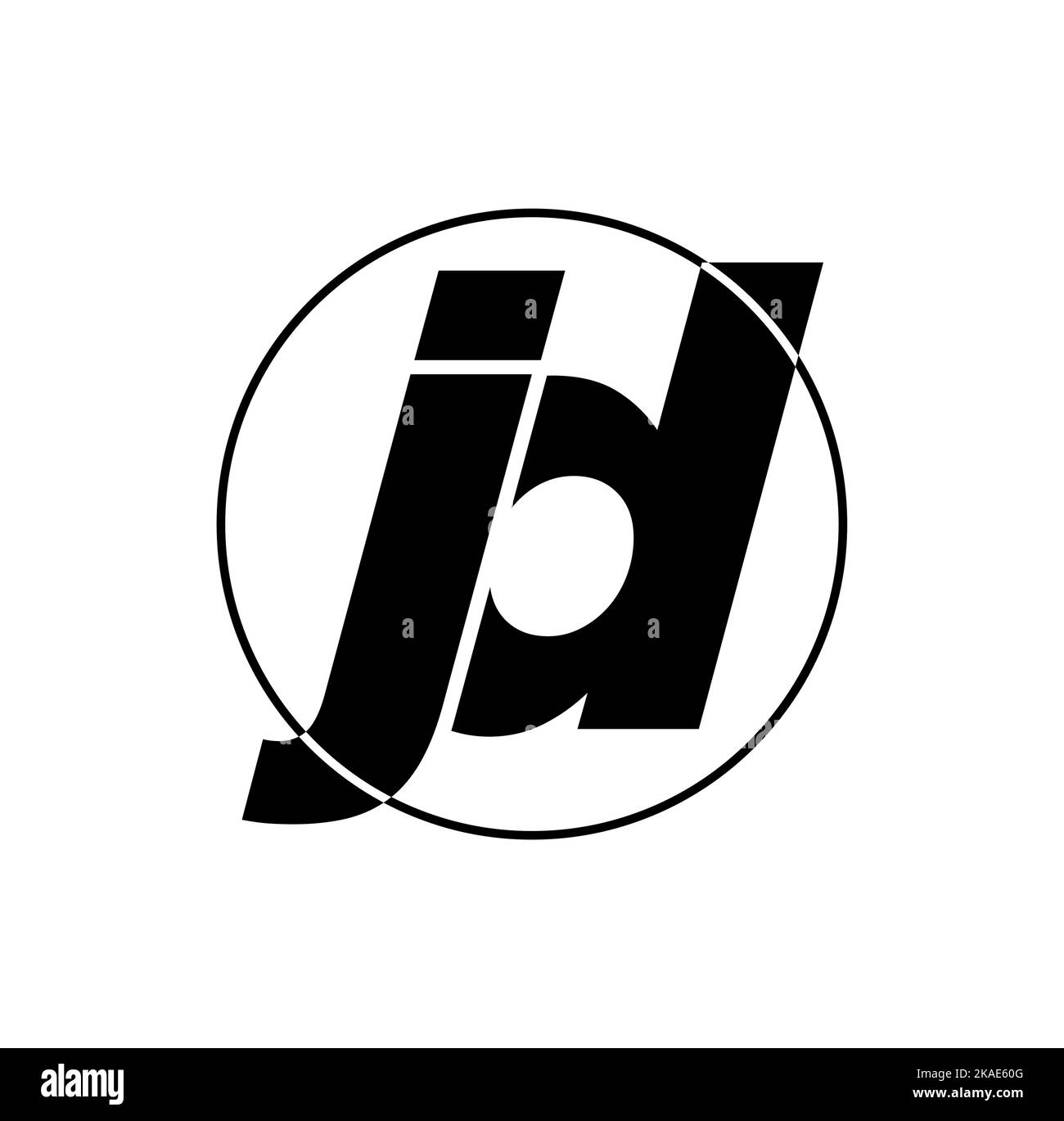 A vector illustration of a monogram of the initial letters of the JD ...