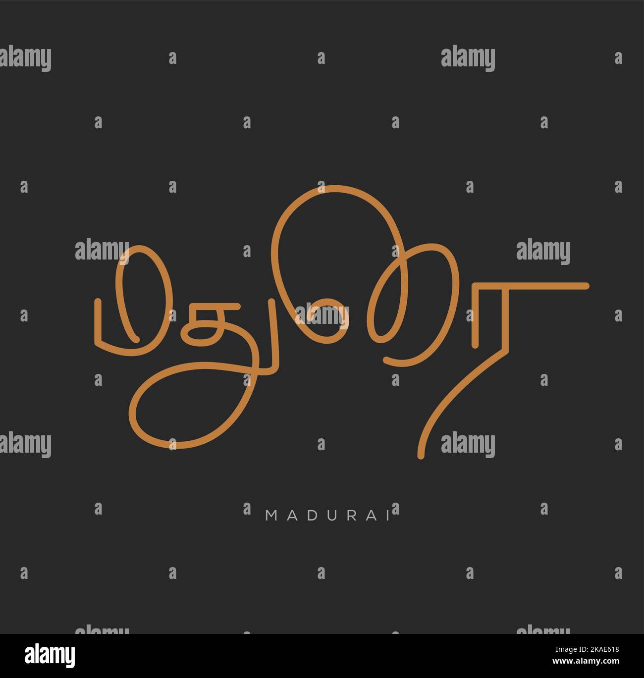 Madurai is Written in Tamil calligraphy. Madurai lettering vector Stock ...