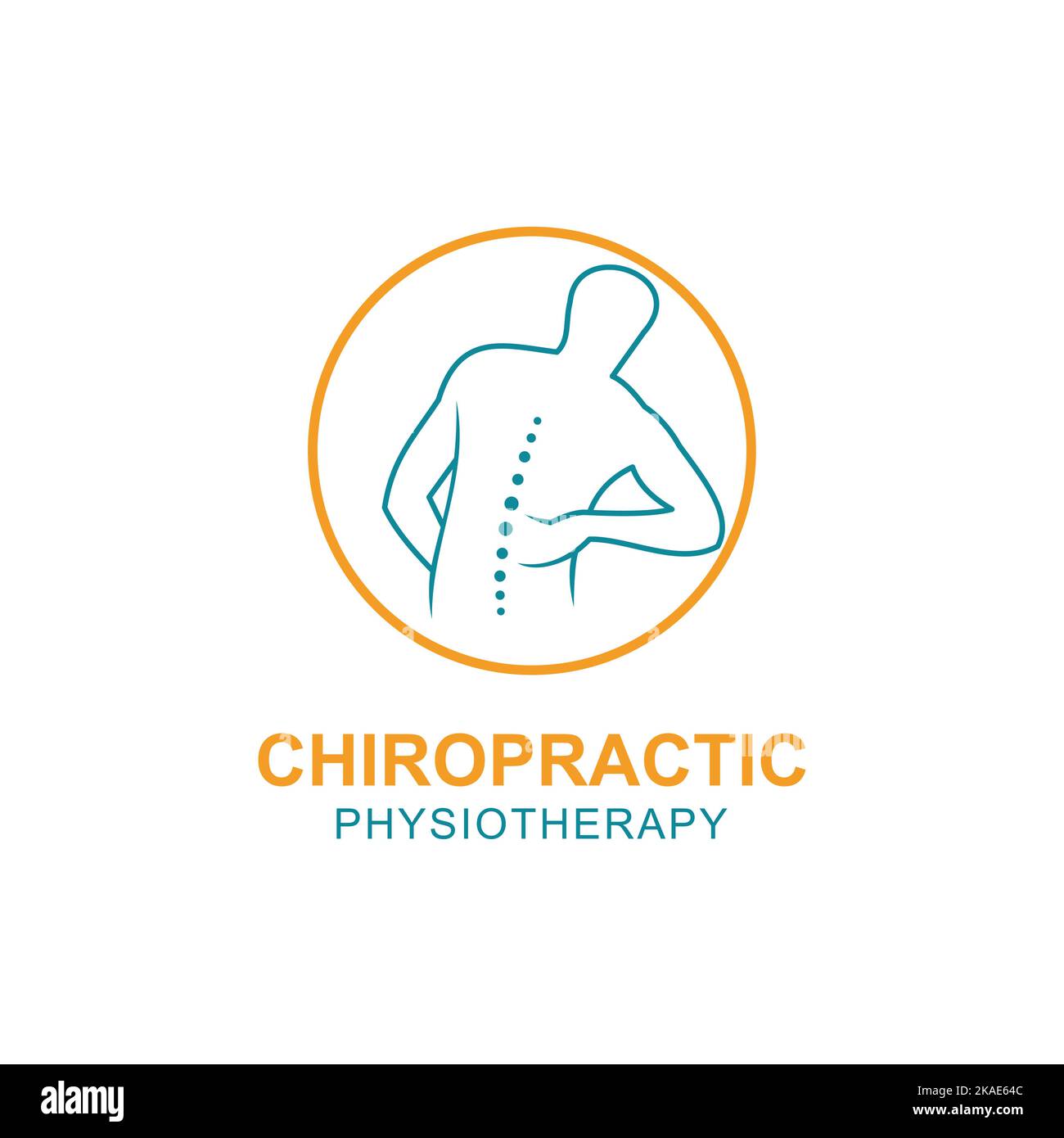 A vector illustration of a chiropractic physiotherapy logo isolated on ...