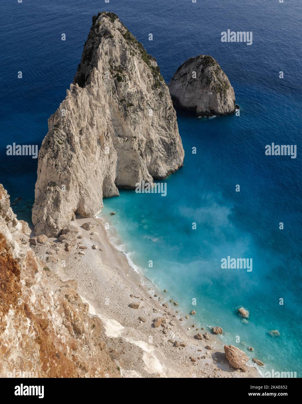 Aerial view of mizithres cliff rock in zakynthos ionian island hi-res ...