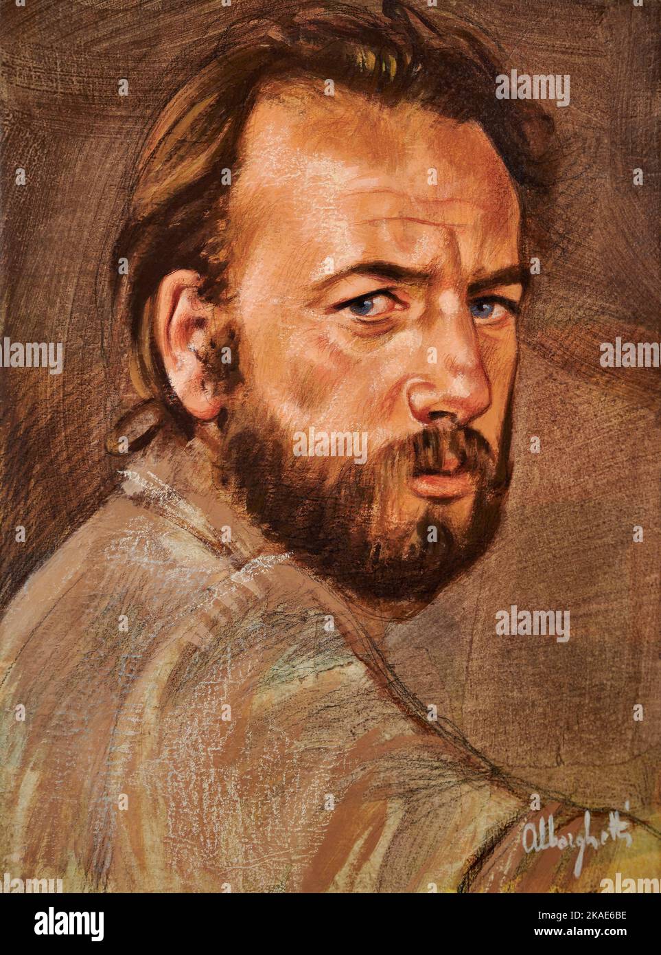 Autoritratto - tecnica mista su tela -Lorenzo Alborghetti - 1977 ...