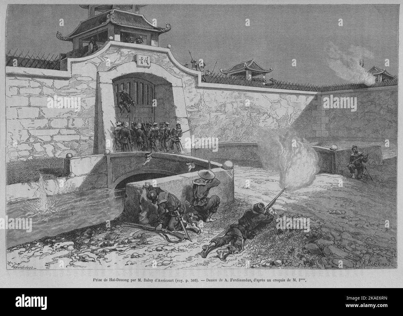 French attack on the citadel of Hải Dương Stock Photo - Alamy