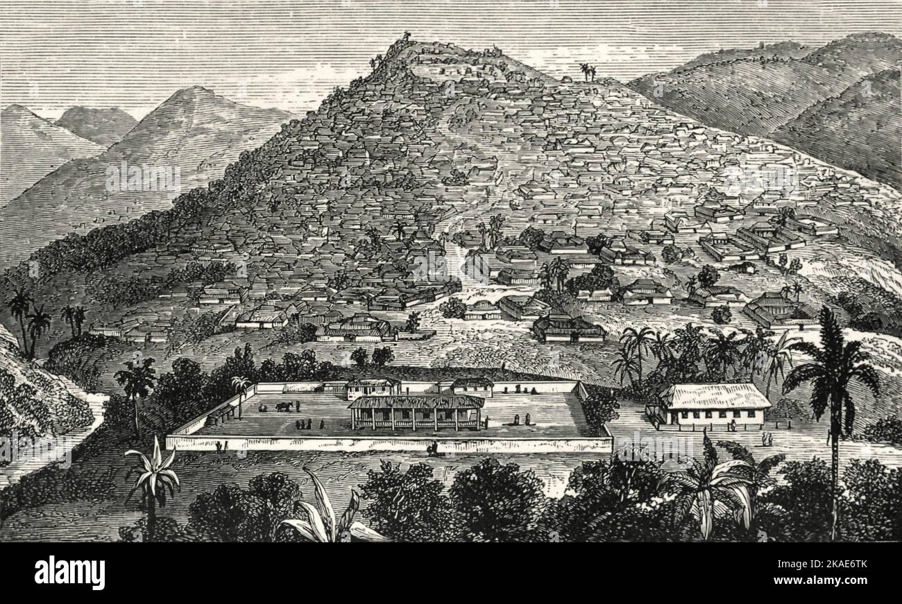 The church and mission in Ibadan, Yoruba country, 1850's Stock Photo ...