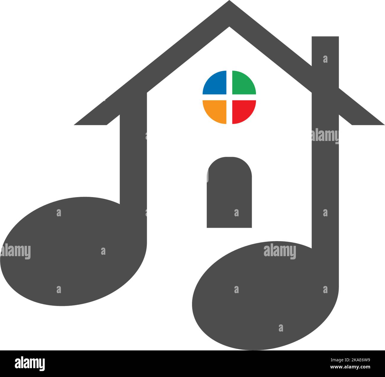 A vector illustration of a music house logo Stock Vector Image & Art ...