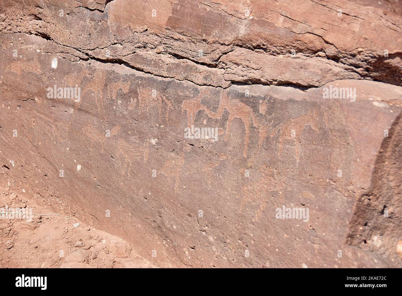 Twyfelfontein, Namibia - 07-16-2013: rock engravings are a Unesco World ...