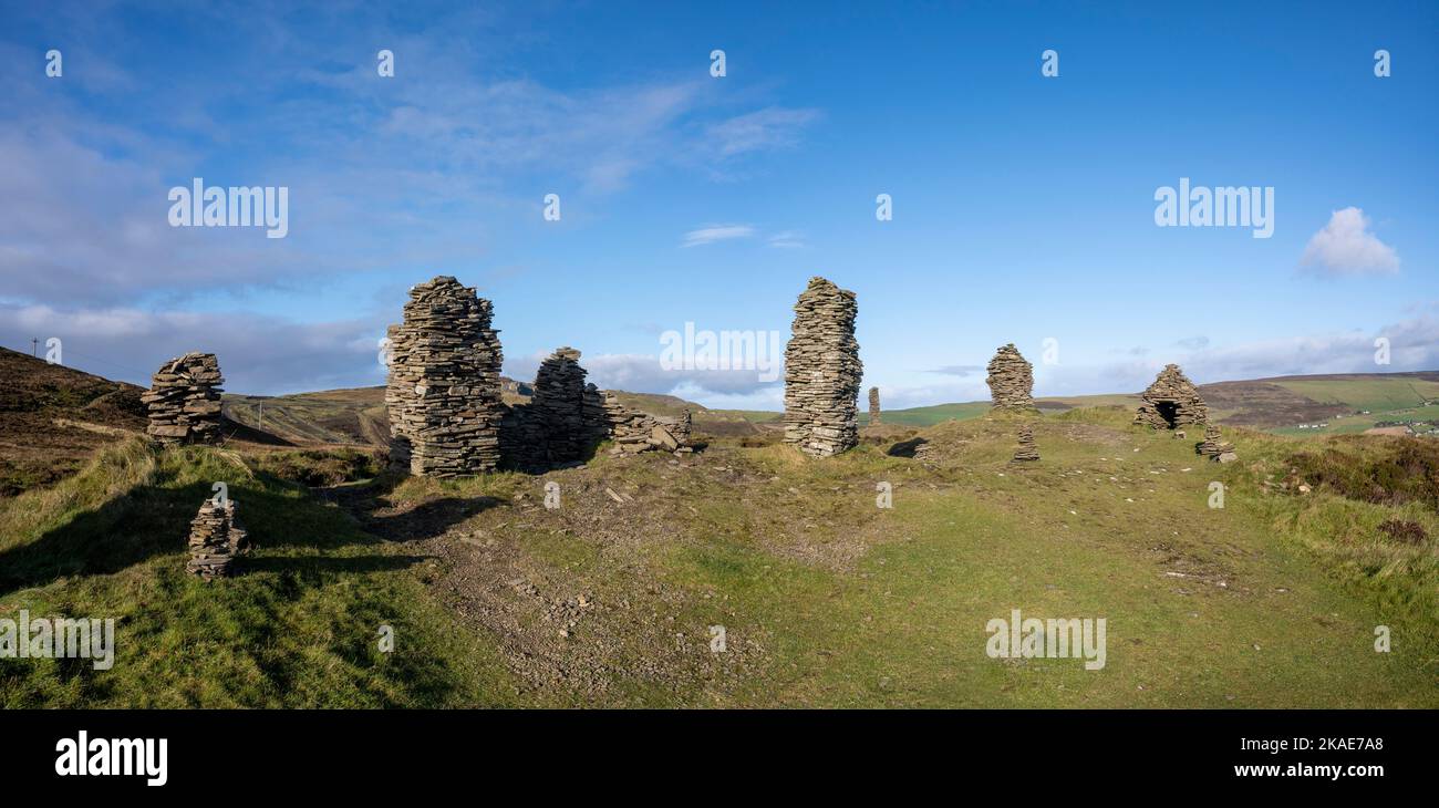 The image is of the Cuween stone cairns at Finstown not far from the ...