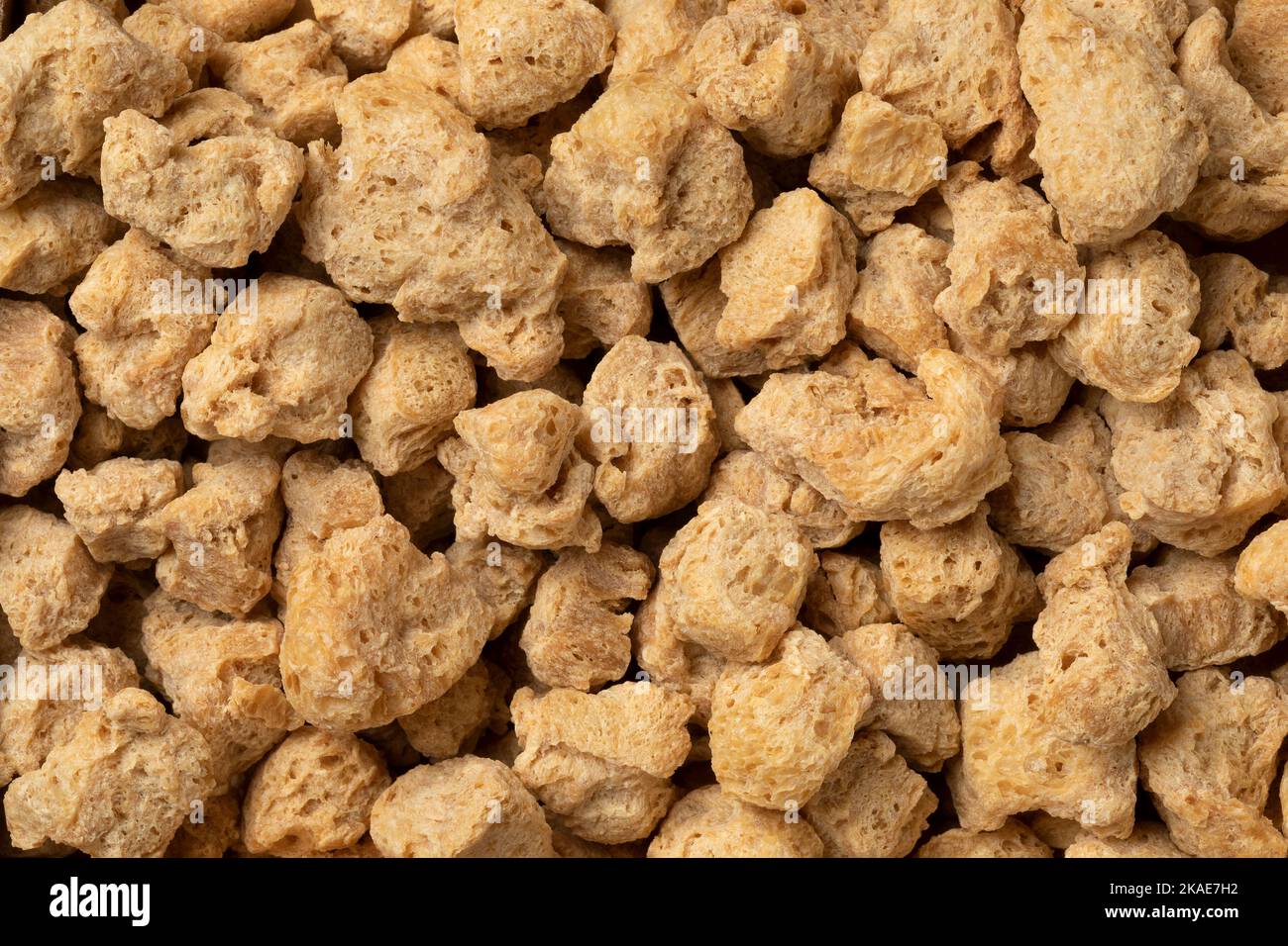 Dried soya chunks close up full frame as background Stock Photo - Alamy