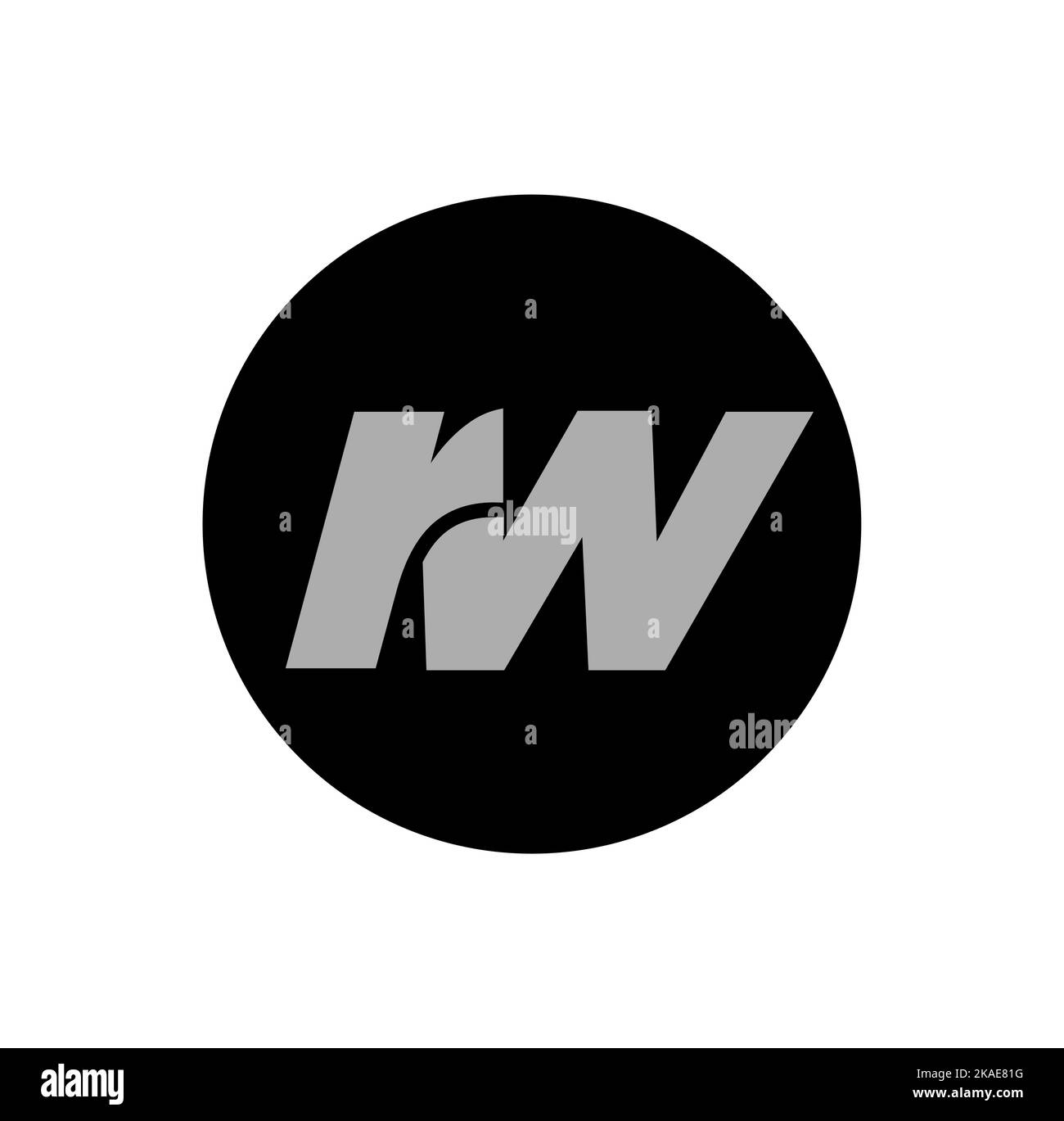 A vector illustration of a "rw" company brand logo Stock Vector Image ...
