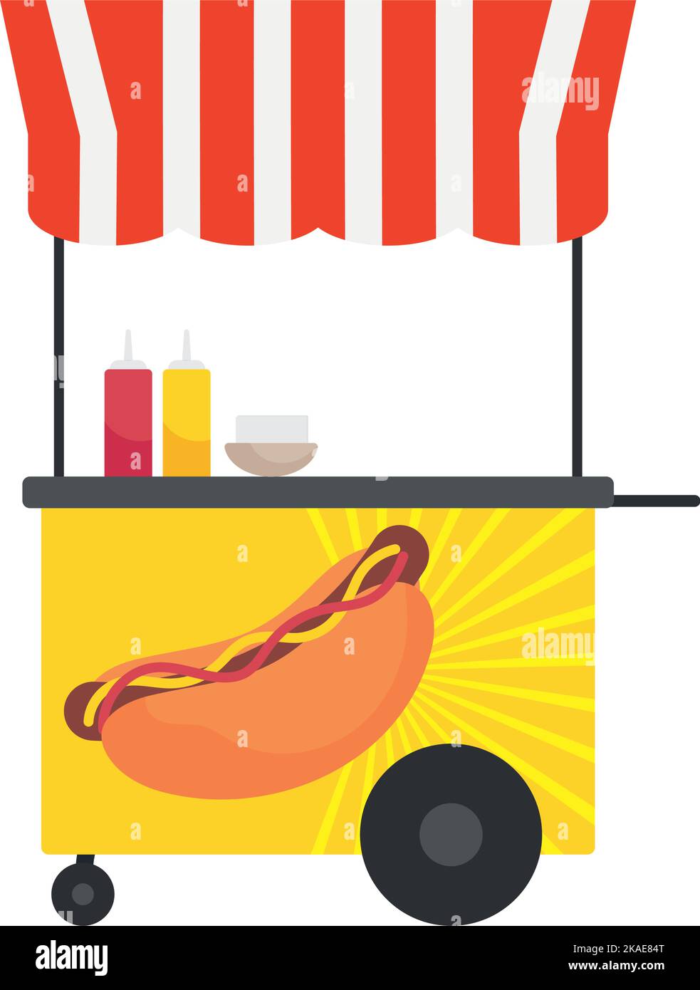 hot dog cart icon Stock Vector Image & Art - Alamy