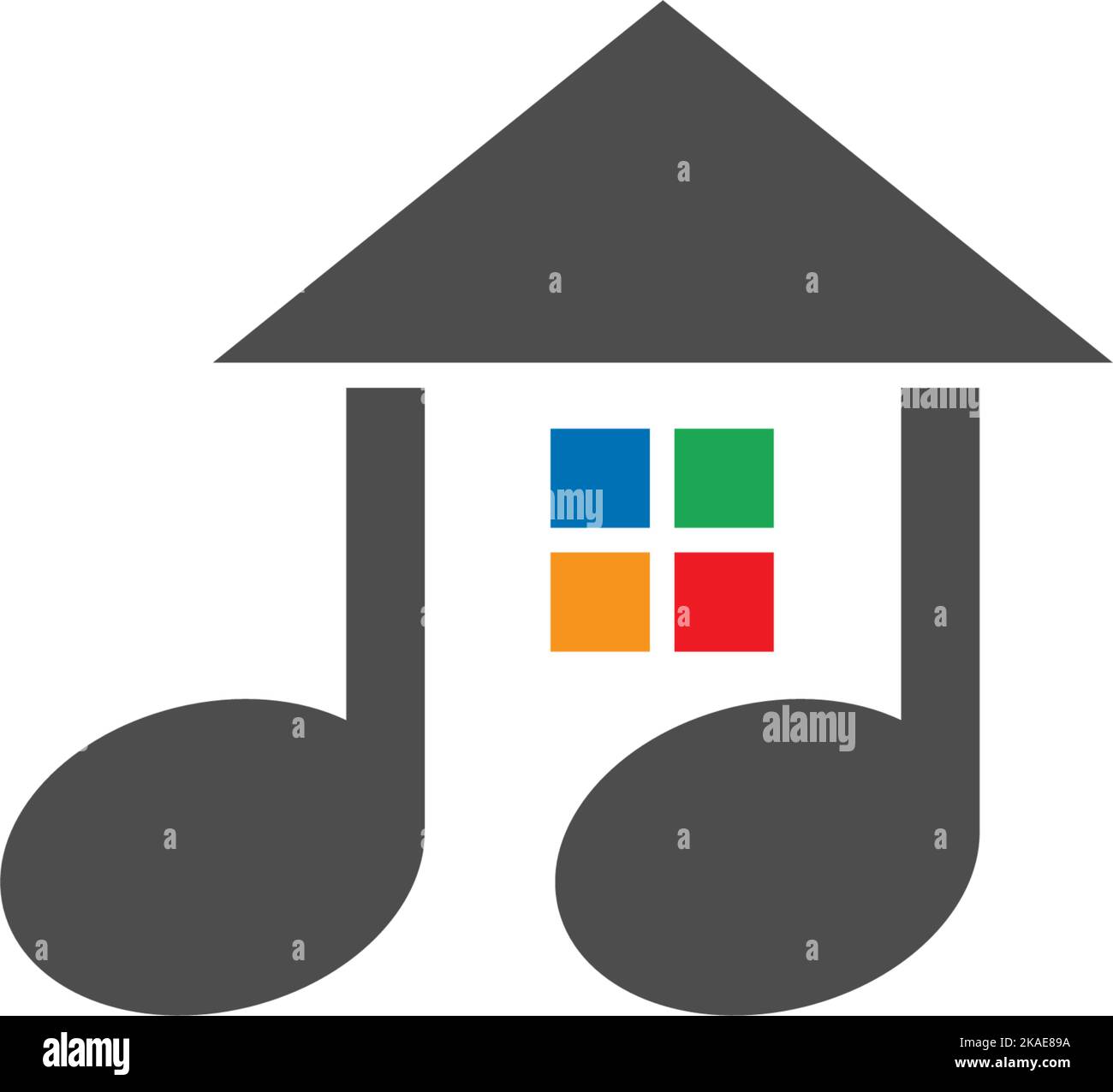 A vector illustration of a music house logo Stock Vector Image & Art ...