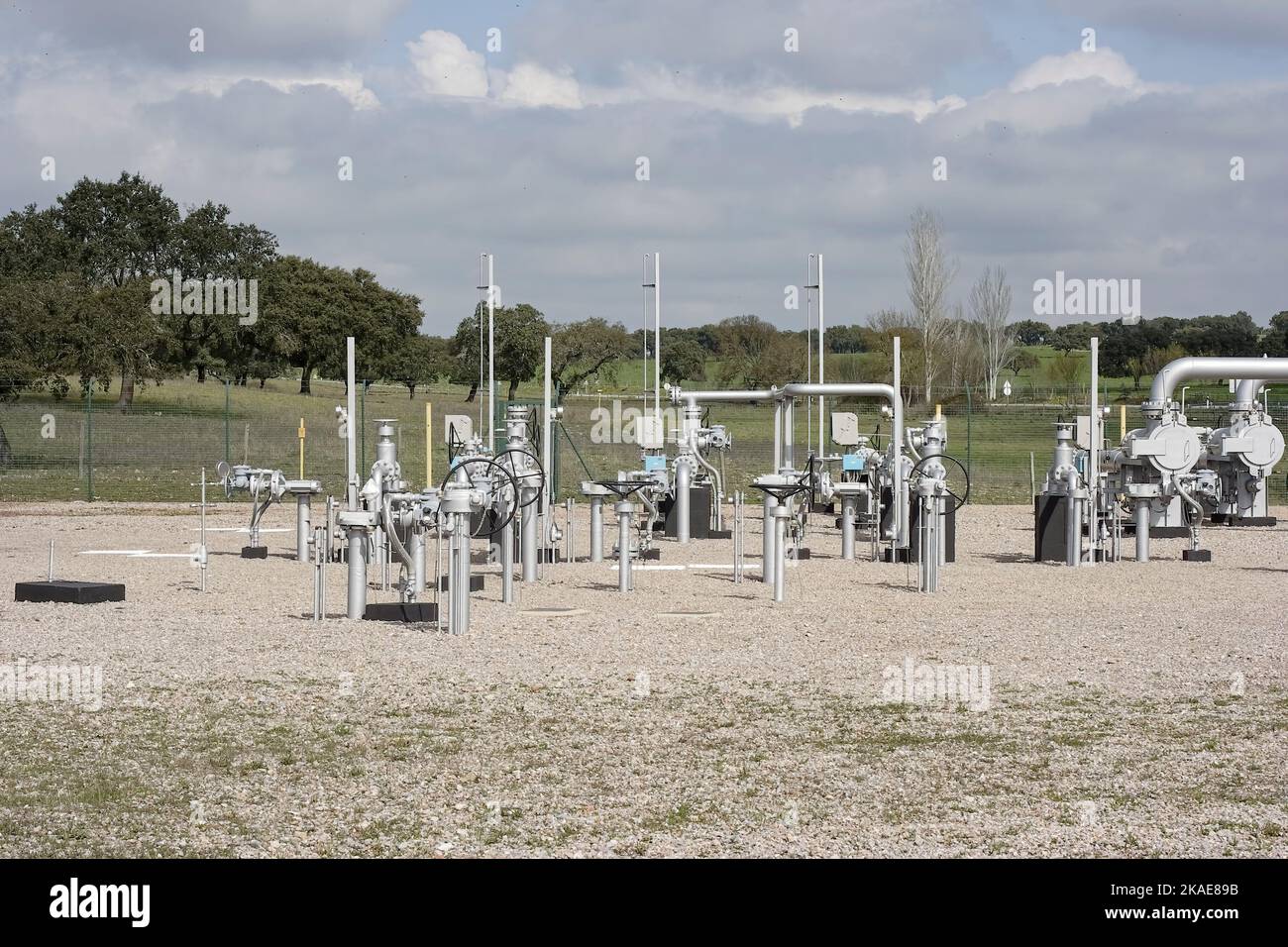 Detail from natural gas transport intermediate station. Photo from 2008 ...