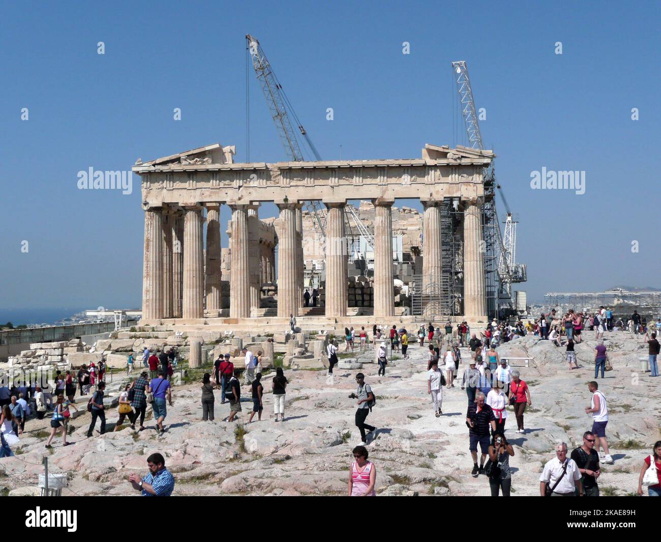 Athens,Greece - May 11, 2009: Ancient temple under renovation ...