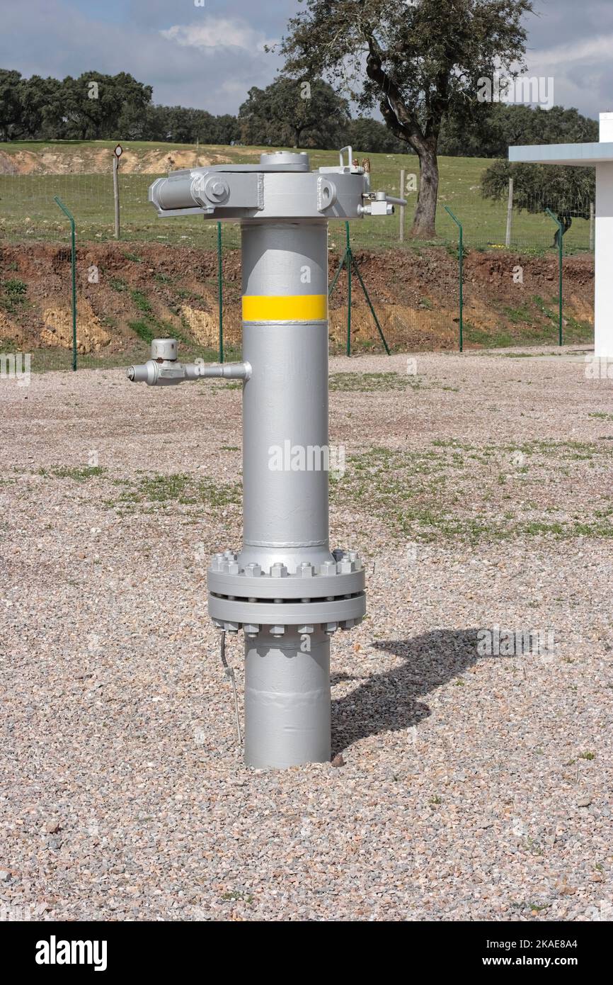 Detail from natural gas transport intermediate station Stock Photo - Alamy