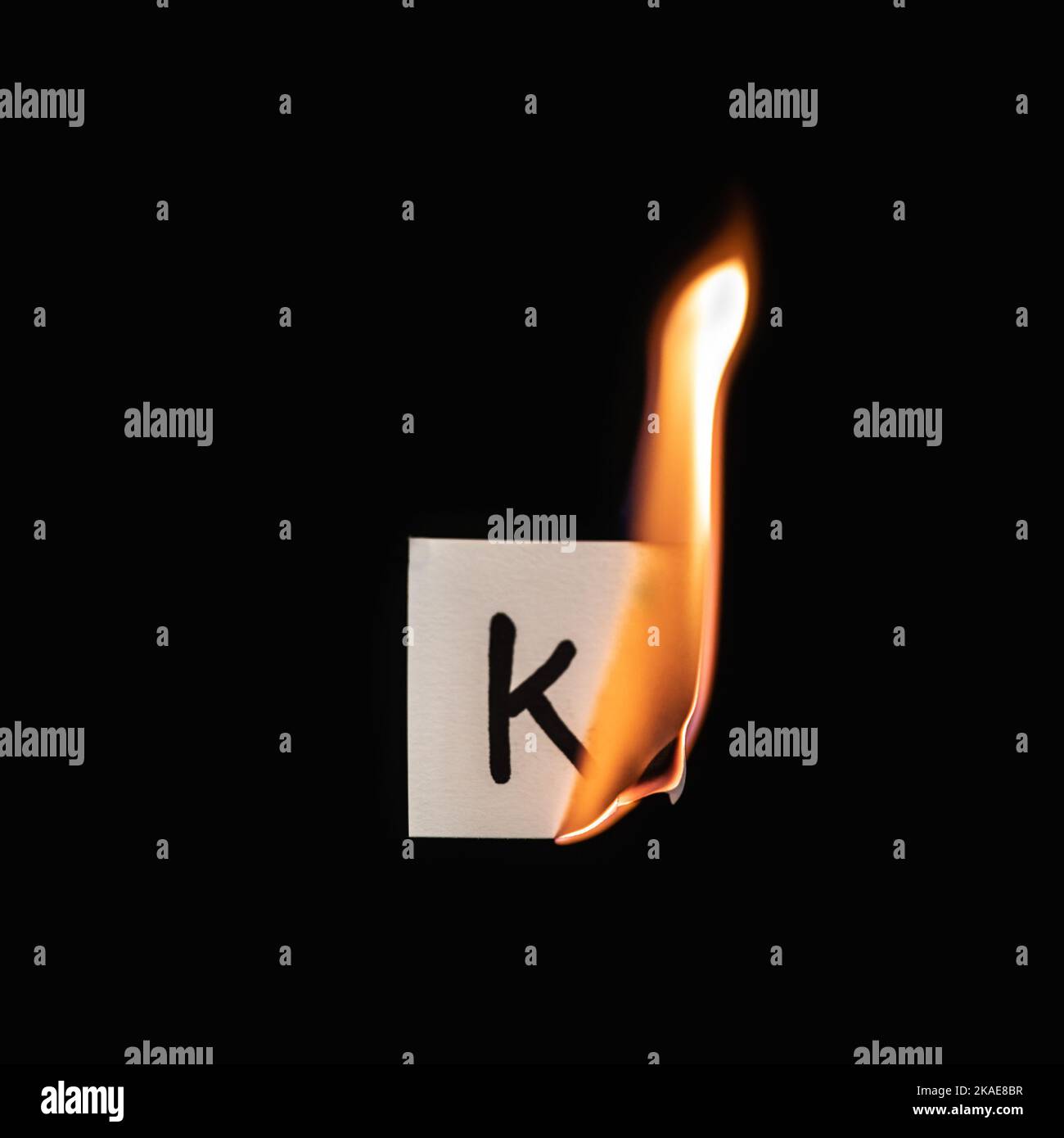 Letter k on fire hi-res stock photography and images - Alamy