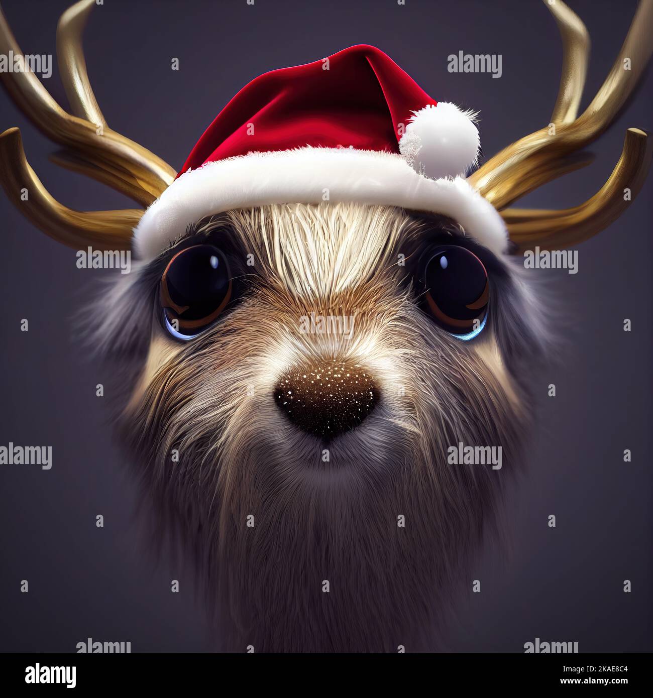 Exercising Reindeer Cartoon