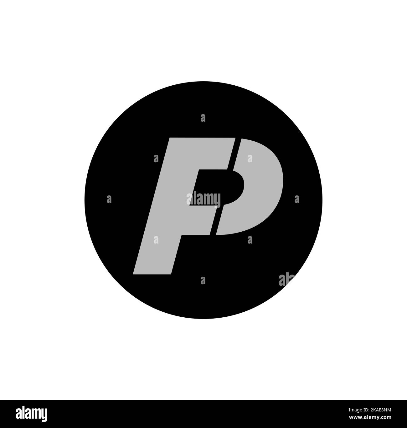 A vector illustration of a monogram of the initial letters of the FP ...