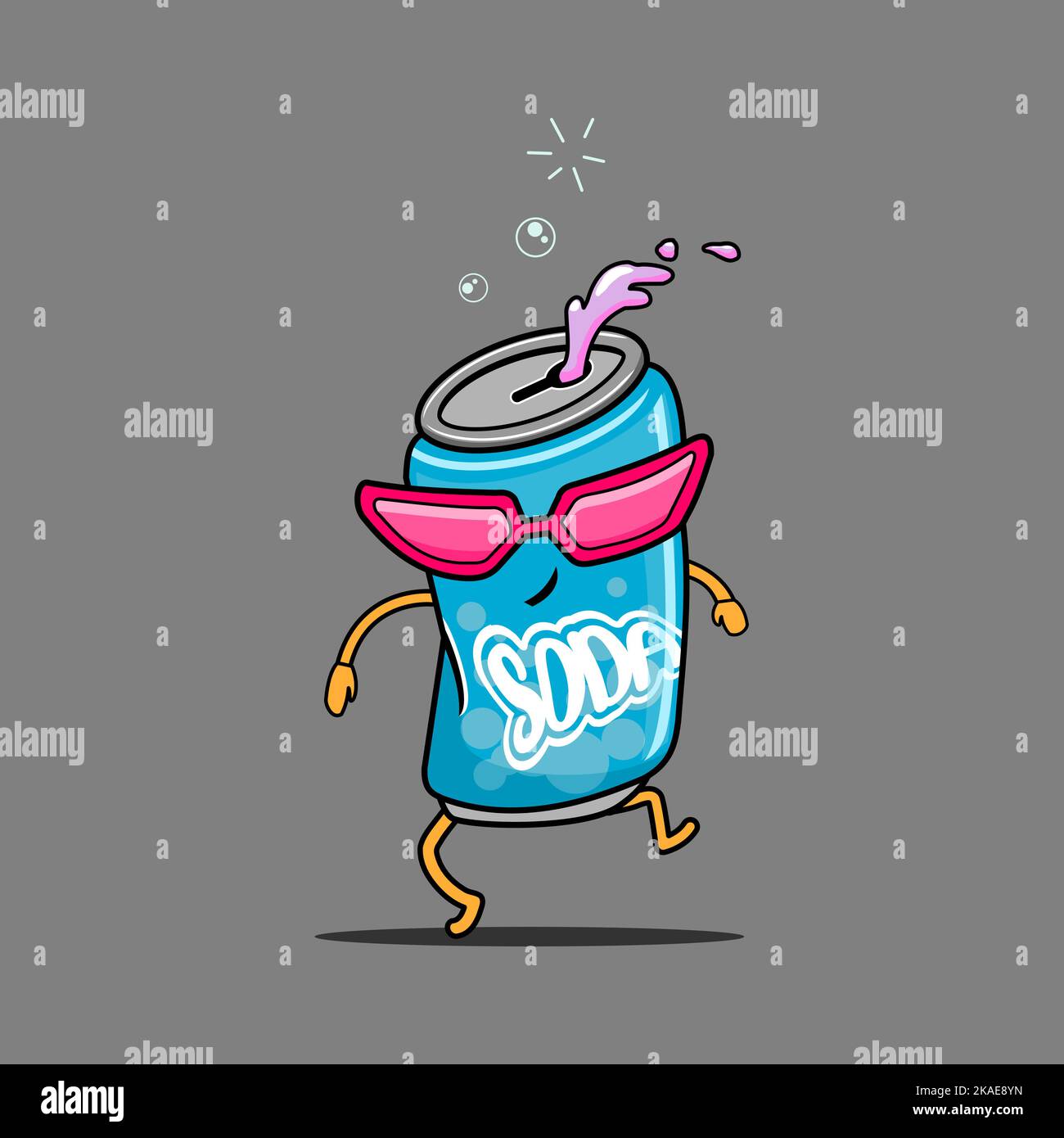 A vector illustration of a cartoon soda can Stock Vector Image & Art ...